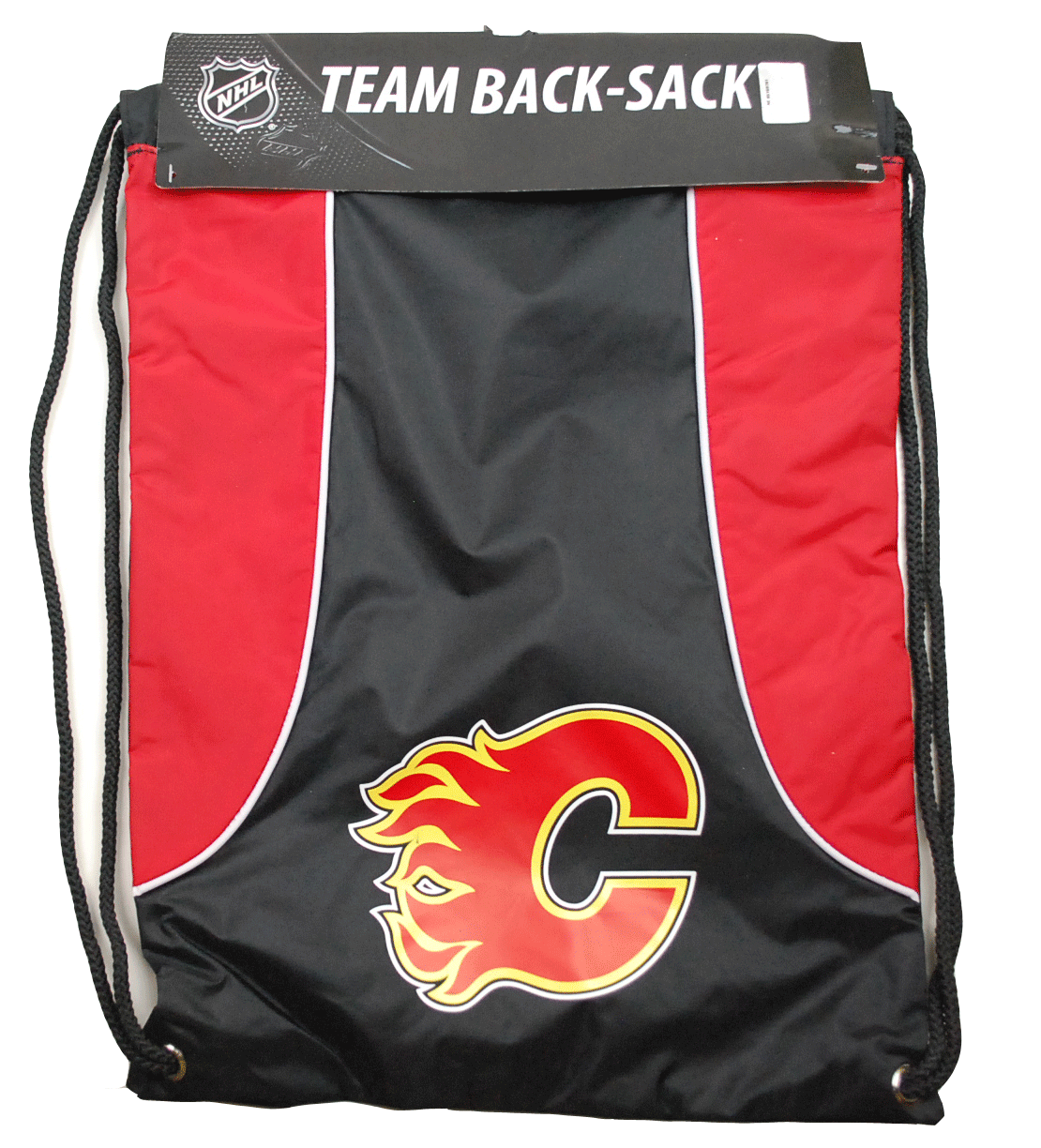 Concept One Calgary Flames NHL Hockey Nylon Drawstring Back Pack Gym ...