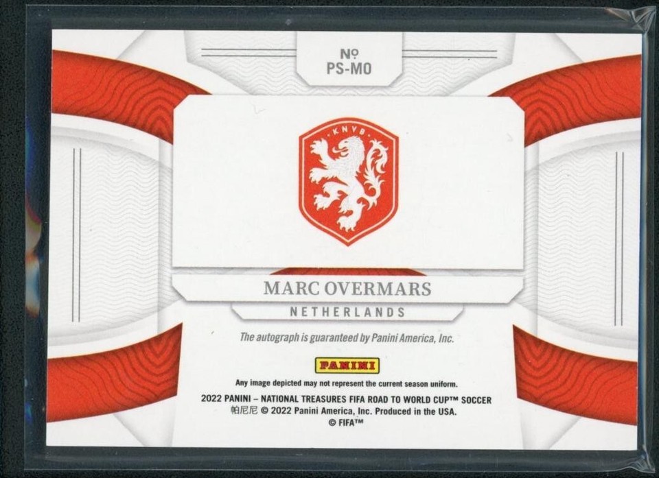 2022 MARC OVERMARS 12/25 AUTO PANINI NATIONAL TREASURES FIFA ROAD TO ...