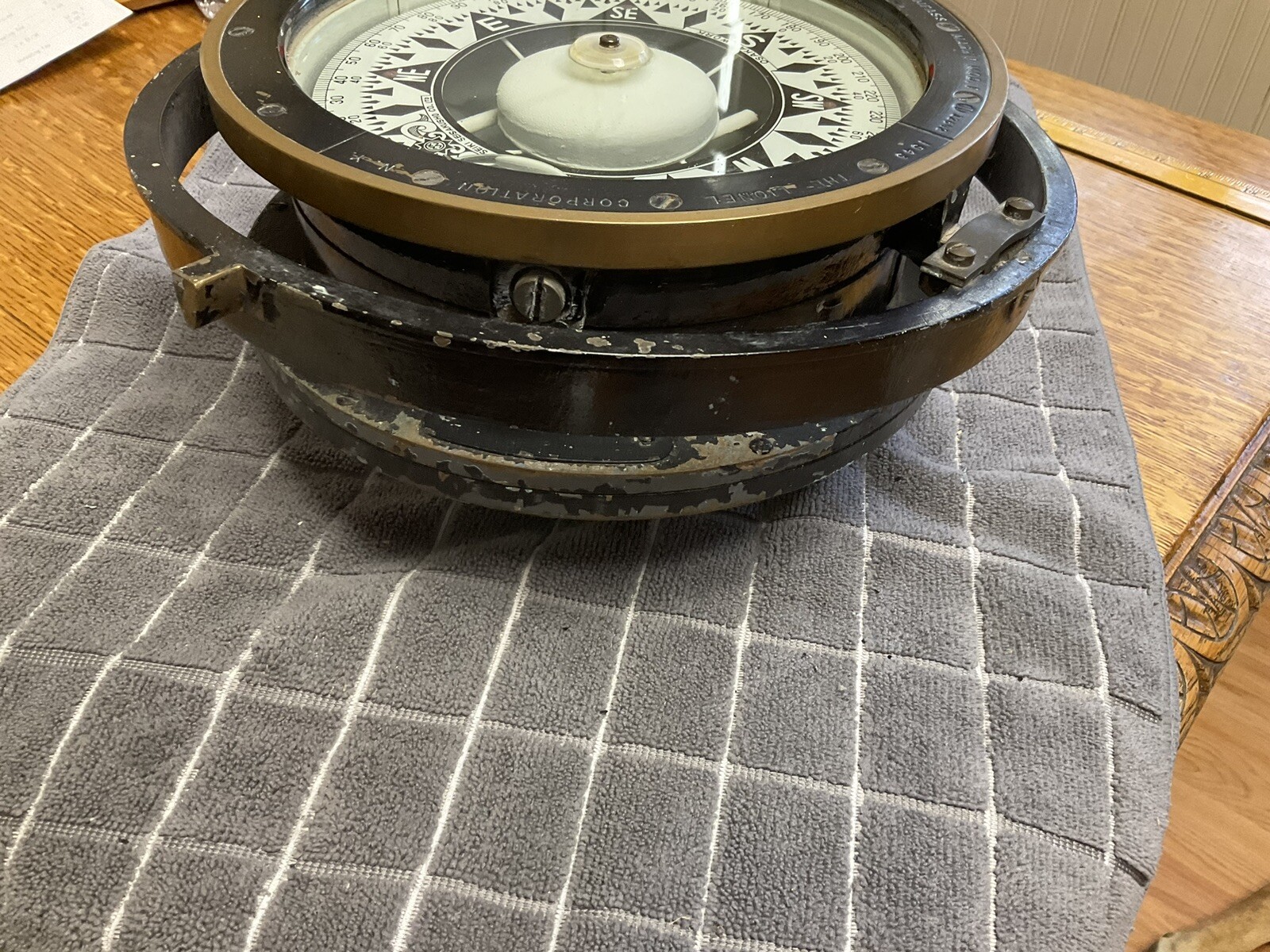 Antique Ship Binnacle Nautical Maritime Compass U.S. Navy Lionel ...