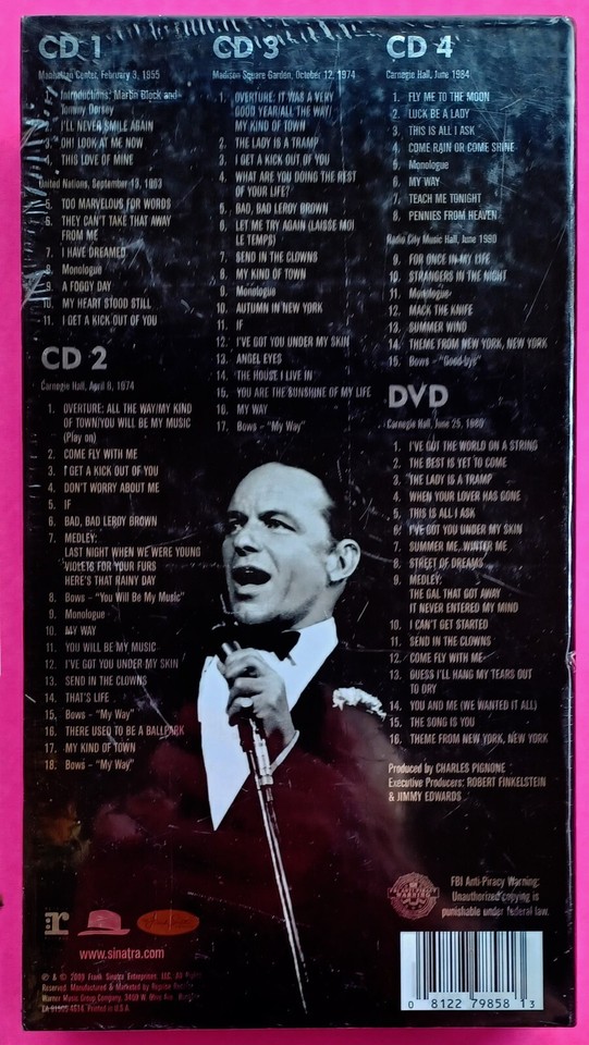 FRANK SINATRA - NEW YORK - RHINO - (4) CD / (1) DVD - BOX SET - 2009 ...