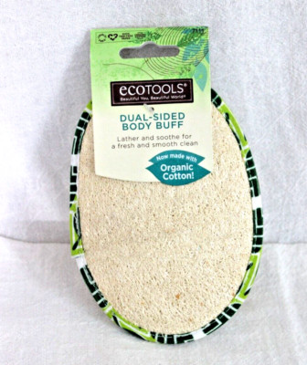 ECOTOOLS Dual-Sided Body Buff for Dry Skin Made with Organic Cotton ...