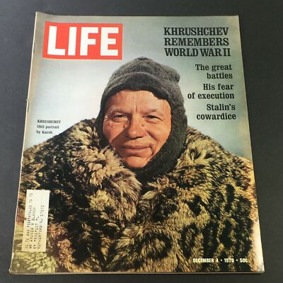 VTG Life Magazine December 4 1970 - Nikita Khrushchev Portrait / Joseph ...