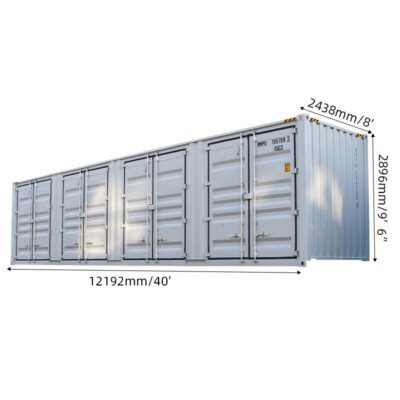 40ft High Cube Side Open Storage Shipping Container w/4 Side Doors | eBay