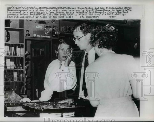 1959 Press Photo Steven Rockefeller and his fiancee, Anne Marie ...