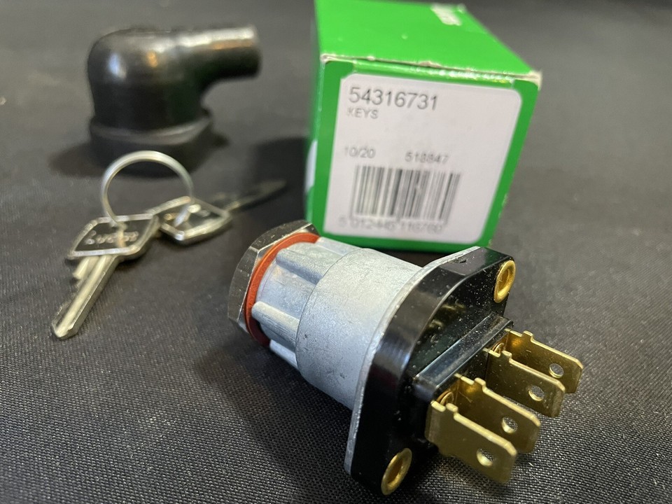BSA TRIUMPH NORTON OEM LUCAS NEW IGNITION SWITCH & BOOT SINGLE CUT KEY ...