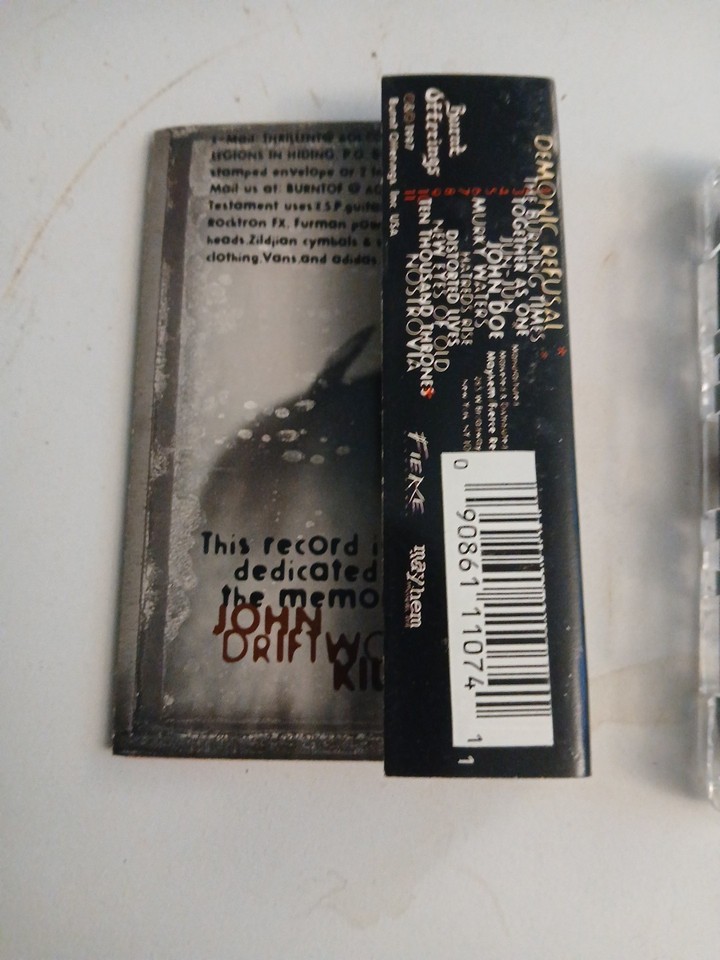 Testament Demonic Cassette (Jun-1997 Fierce) Thrash Metal Used But In ...