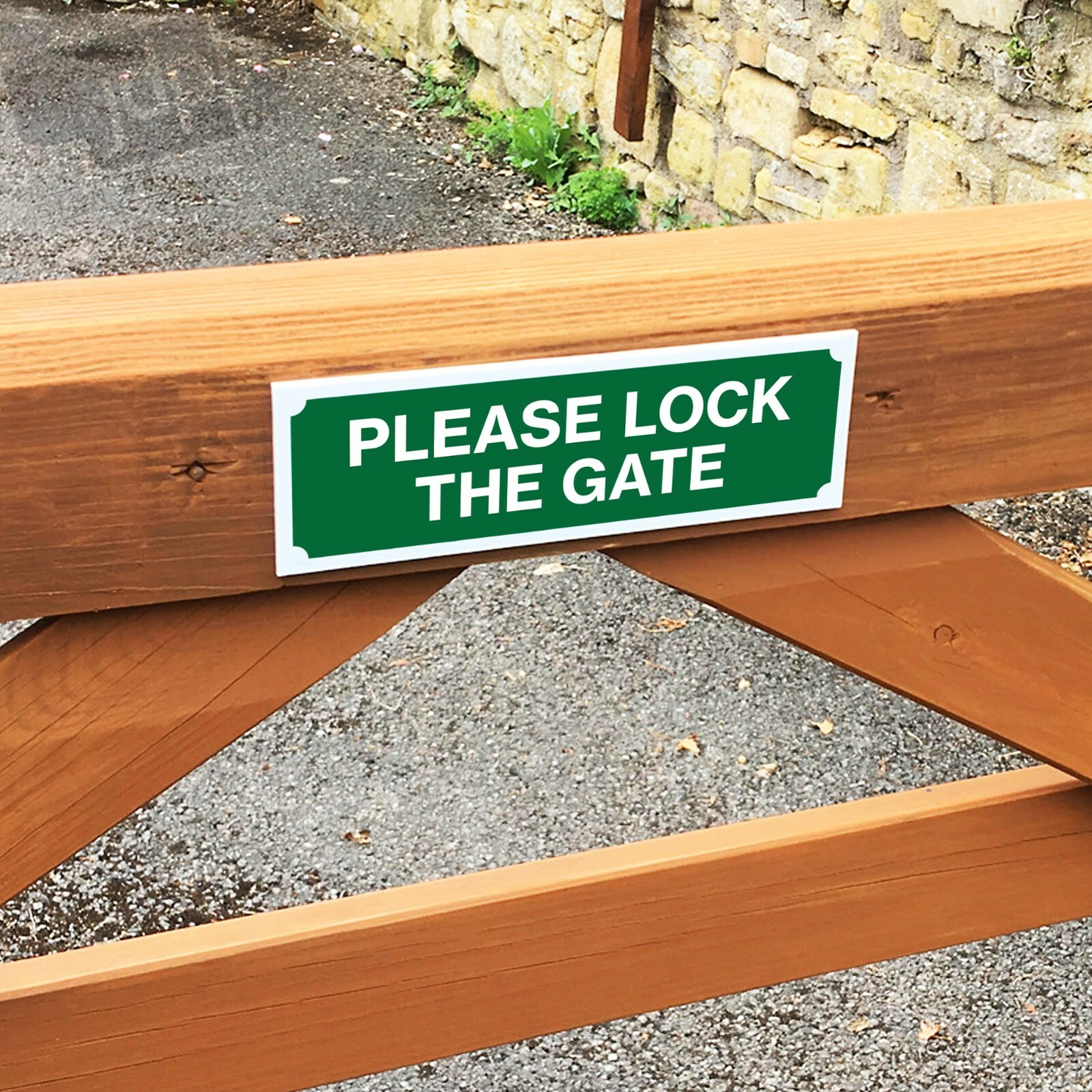 PLEASE LOCK THE GATE 3MM RIGID PVC BOARD SIGN - 21 COLOURS | eBay UK