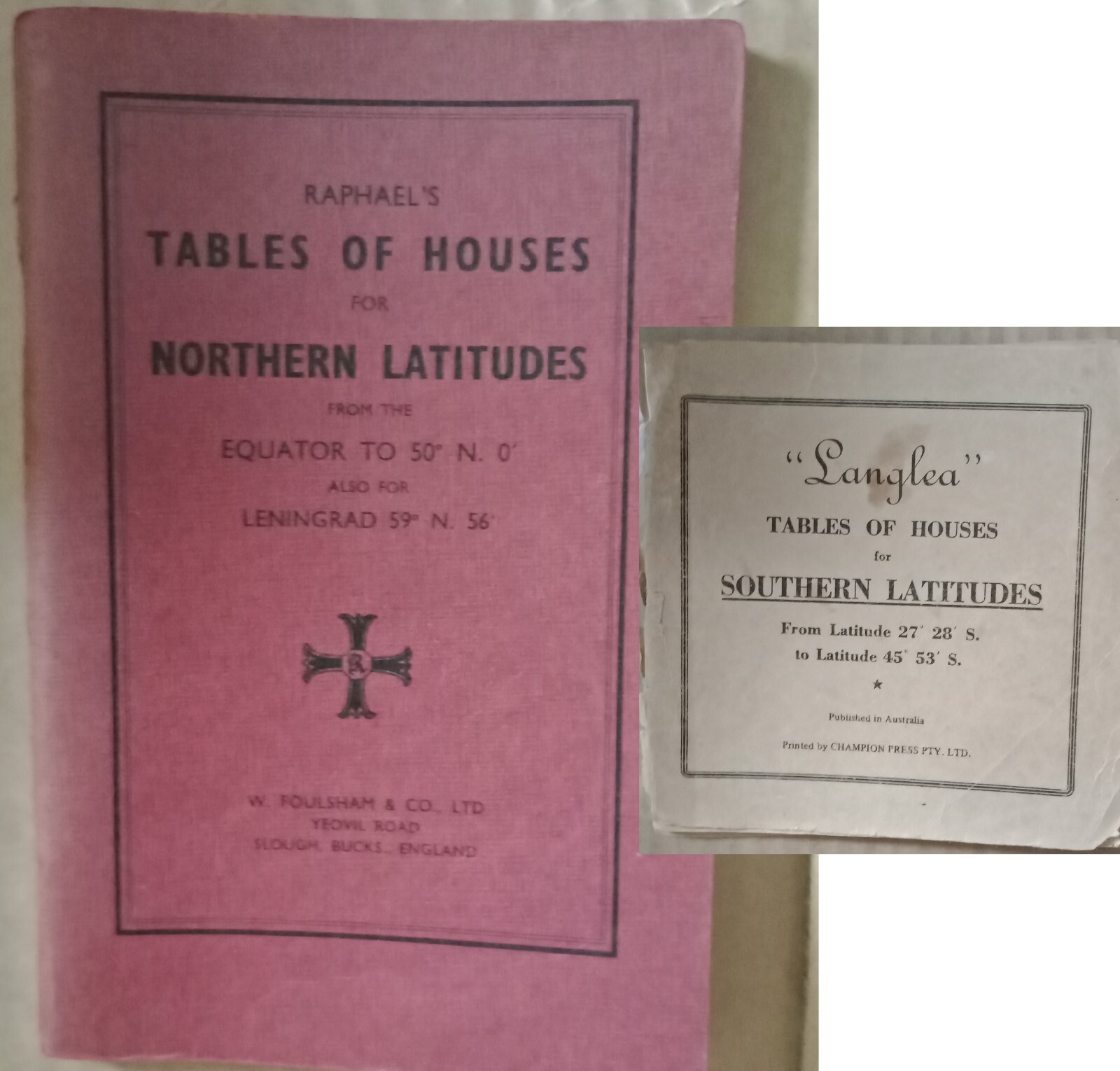 Raphael’s Tables of Houses – for Northern Latitudes & Southern Rare ...
