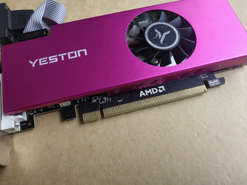 YESTON AMD Radeon RX550 4G D5 LP Graphics Card Video Card DVI HDMI VGA ...