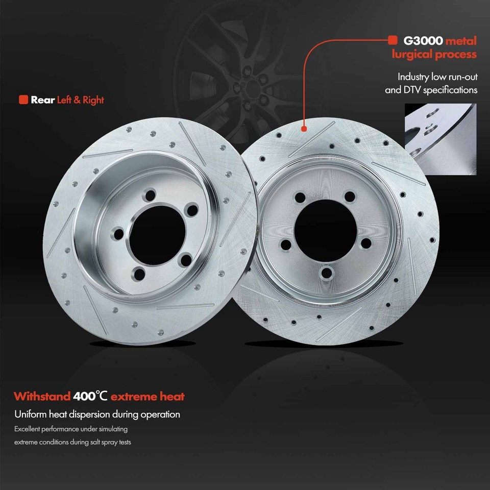 Drilled & Slotted Brake Rotors for Ford Explorer Sport Trac Mercury ...