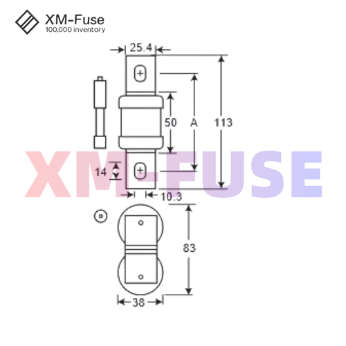 1PCS Bussmann 500FMM (500Amp 690Vac 450Vdc ) Fuse Type T BS88 High ...