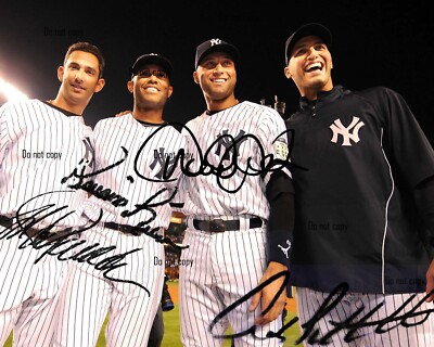 New York Yankees Core Four Signed 8x10 Matte Photo (Reprint) | eBay