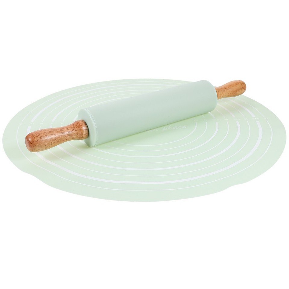 Silicone Rolling Pin Set Baking Mats for Grade Anti-skid Pie | eBay ...