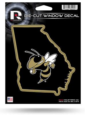 Georgia Tech Yellow Jackets Decal 5"x6" Perfect Cut State Decal | eBay