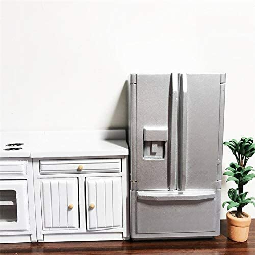 Dollhouse 1:12 Scale Miniatures White Fridge Refrigerator Kitchen ...