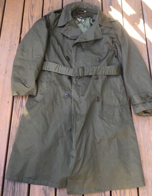 Vietnam War U.S. Army Overcoat Cotton OG 107 Removable Wool Liner M Reg ...
