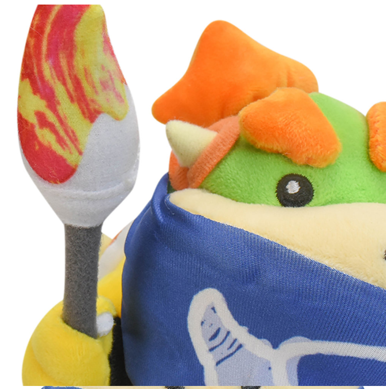 Super Mario bros 9" Bowser Paint brush Jr stuffed plush Figure koopa ...