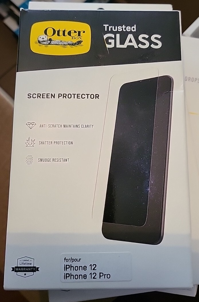 iPhone 12 OR 12 Pro Screen Protector Glass Anti Scratch Anti Shatter ...