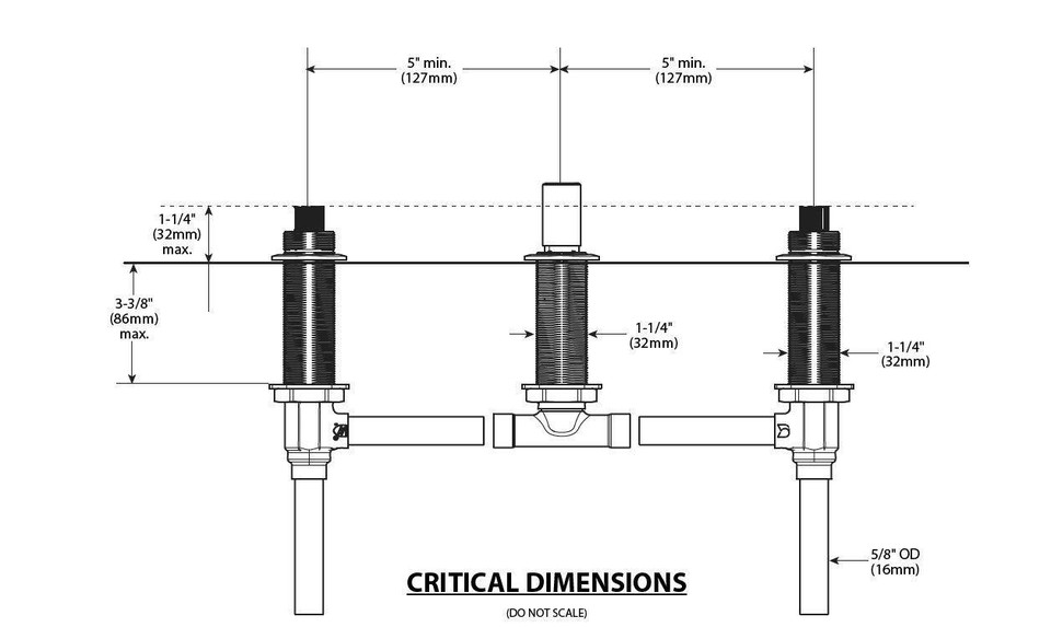 Moen 4792 Two Handle Roman Tub Valve Adjustable 1/2-Inch CC Connection ...