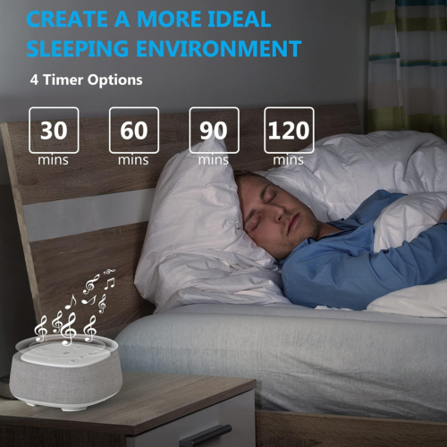 Rechargeable White Noise Machine with 28 Smoothing Sounds, Portable ...