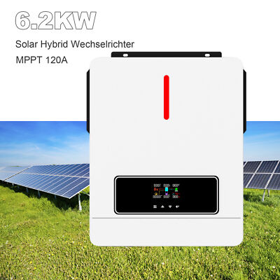 6,2KW 48V Solar Wechselrichter Hybrid Sinus Eingebaut MPPT 120A PV 90 ...
