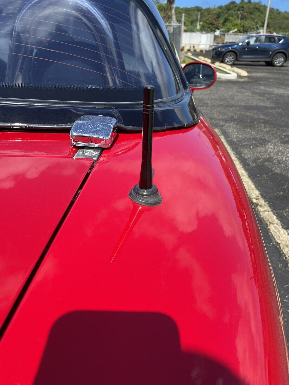 4 inch " Short Black Aluminum Antenna Mast AM/FM for MAZDA MIATA 1990 ...