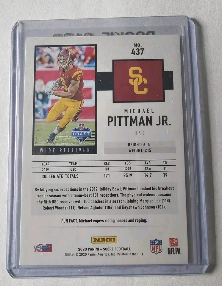 2020 Score #437 Michael Pittman Jr. USC Trojans Rookie Card RC | eBay UK