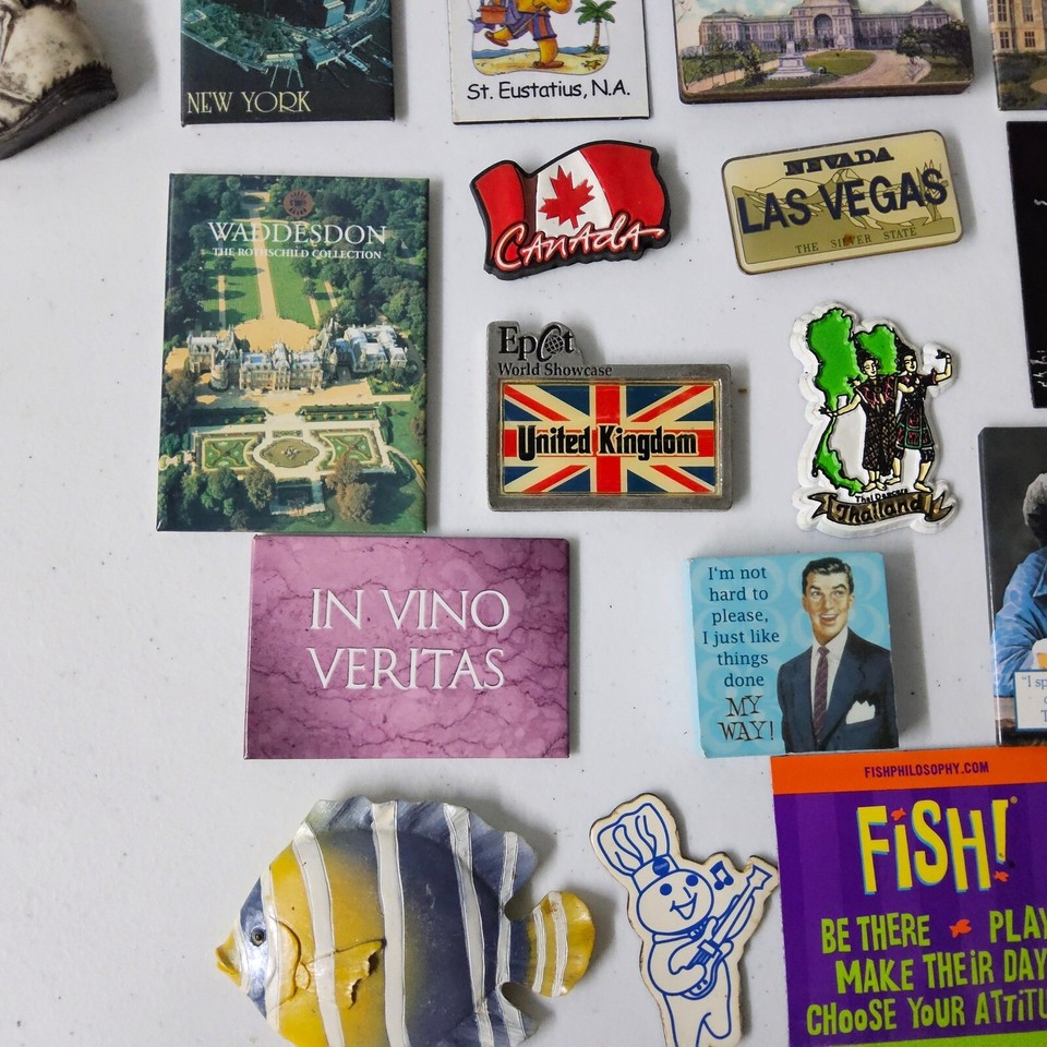 Souvenir Fridge Magnets Travel Theme Lot Collectible Refrigerator ...