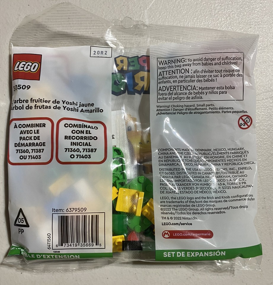 LEGO Super Mario: Yellow Yoshi’s Fruit Tree Expansion Set (30509 ...