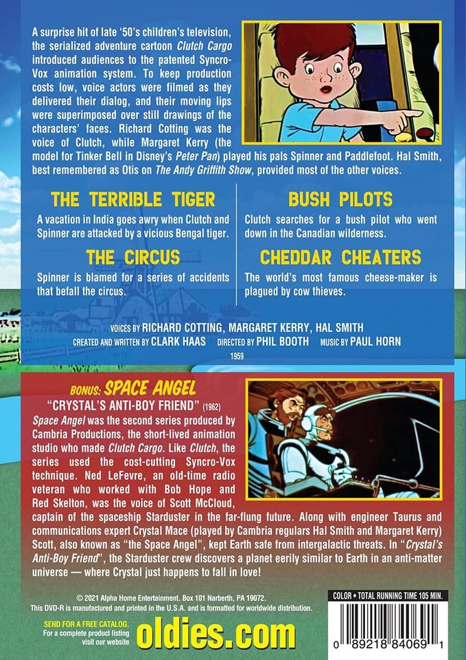 Clutch Cargo Volume 12 (plus Bonus Episode of 'Space Angel') (DVD) Hal ...