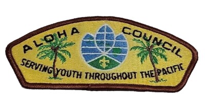 ALOHA COUNCIL flap Patch Embroidered Hawaii Hawaiian Boy Scouts BSA ...