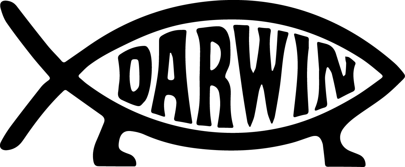4.5" Darwin Fish Decal Sticker Car Decor Evolution Evolve Feet Science ...