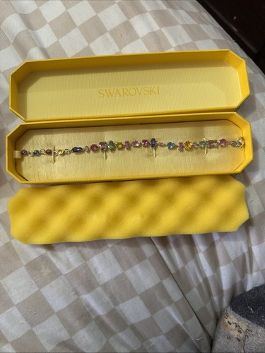Swarovski GEMA BRACELET Mixed cuts, Multicolored, Rhodium plated ...