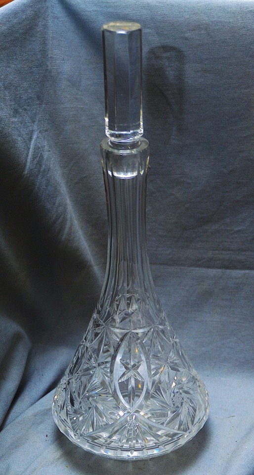 Large Art Deco Carafe Crystal, Cut, Conical Star, 38 Cm | eBay
