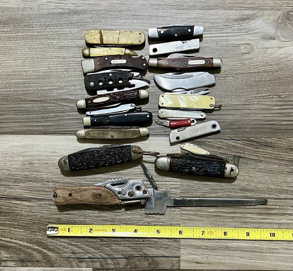 20+ Mostly Vintage Folding Pocket Knives DAMAGED BROKEN FOR PARTS ...