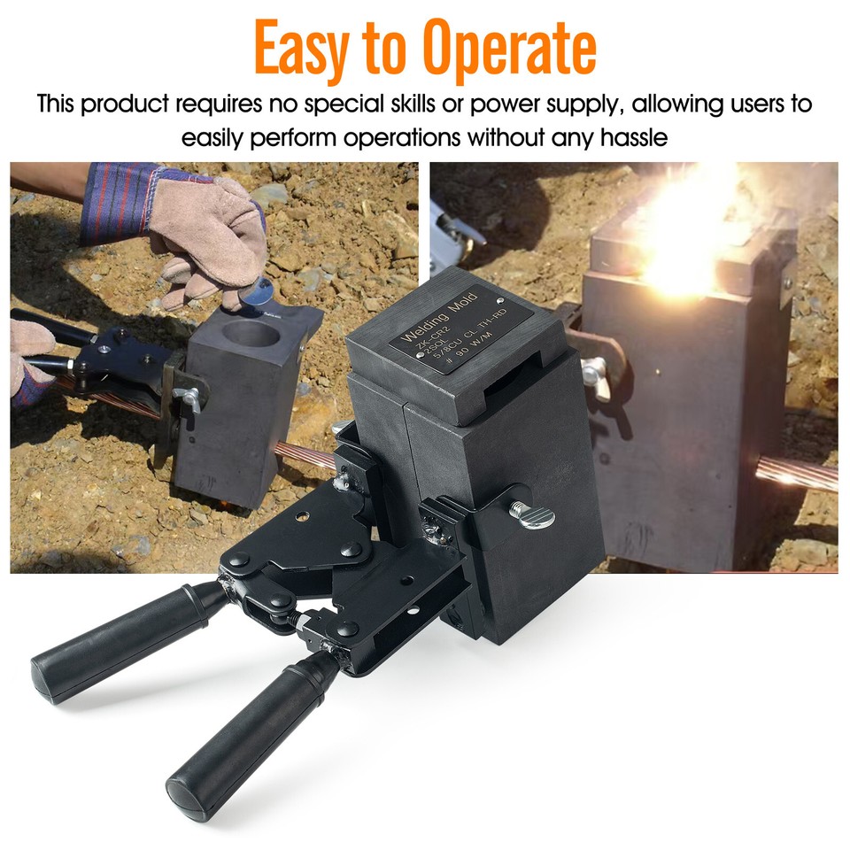 Graphite Exothermic Welding Mold Tool Kit for Cable to Rod 2 AWG / 5/8 ...