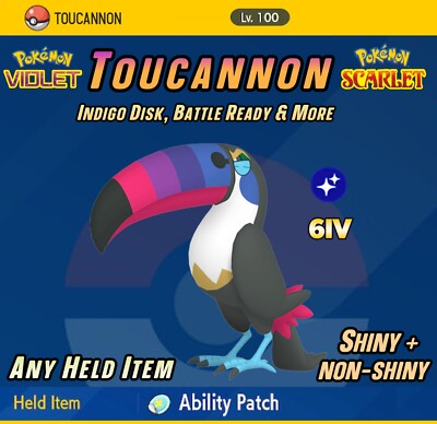 TOUCANNON Shiny 6IV & EV Custom OT • Battle Ready | Pokemon Scarlet ...