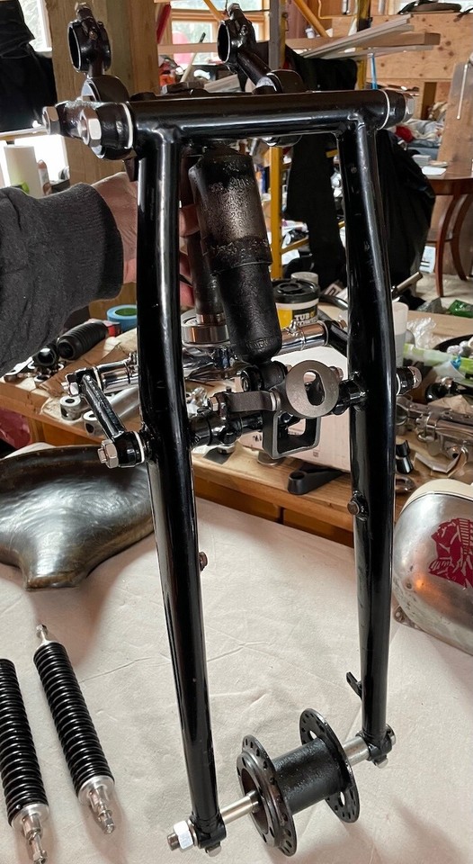 USED OLD newly REBUILT Vintage OEM INDIAN motorcycle GIRDER FRONT END ...