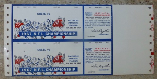 (2) - 1967 BALTIMORE COLTS NFL CHAMPIONSHIP - MEMORIAL STADIUM PHANTOM ...