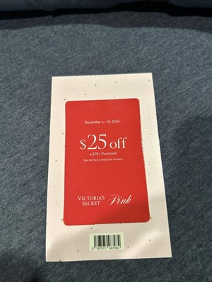 Victoria's Secret PINK Coupon $25 OFF $75 Purchase, Valid 12/4-18/2024 ...