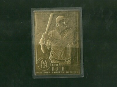1996 CMG Worldwide Babe Ruth Yankees 22K Gold Card #30 Sealed New York ...