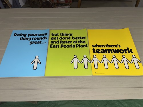 Vintage CAT Employee 3 Poster Sign - Things Done Better When There’s ...