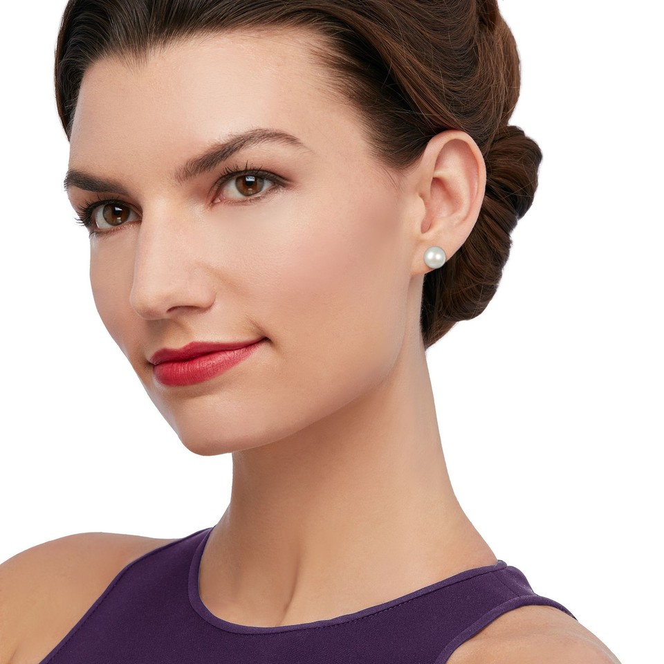 Ross-Simons 9-10mm Cultured Pearl Stud Earrings in 14kt Yellow Gold | eBay