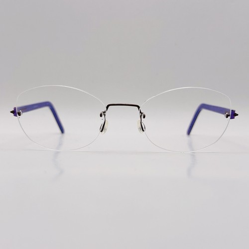 Lindberg Eyeglasses Women Oval Purple Brown Rimless Titanium Mod. 2178 ...