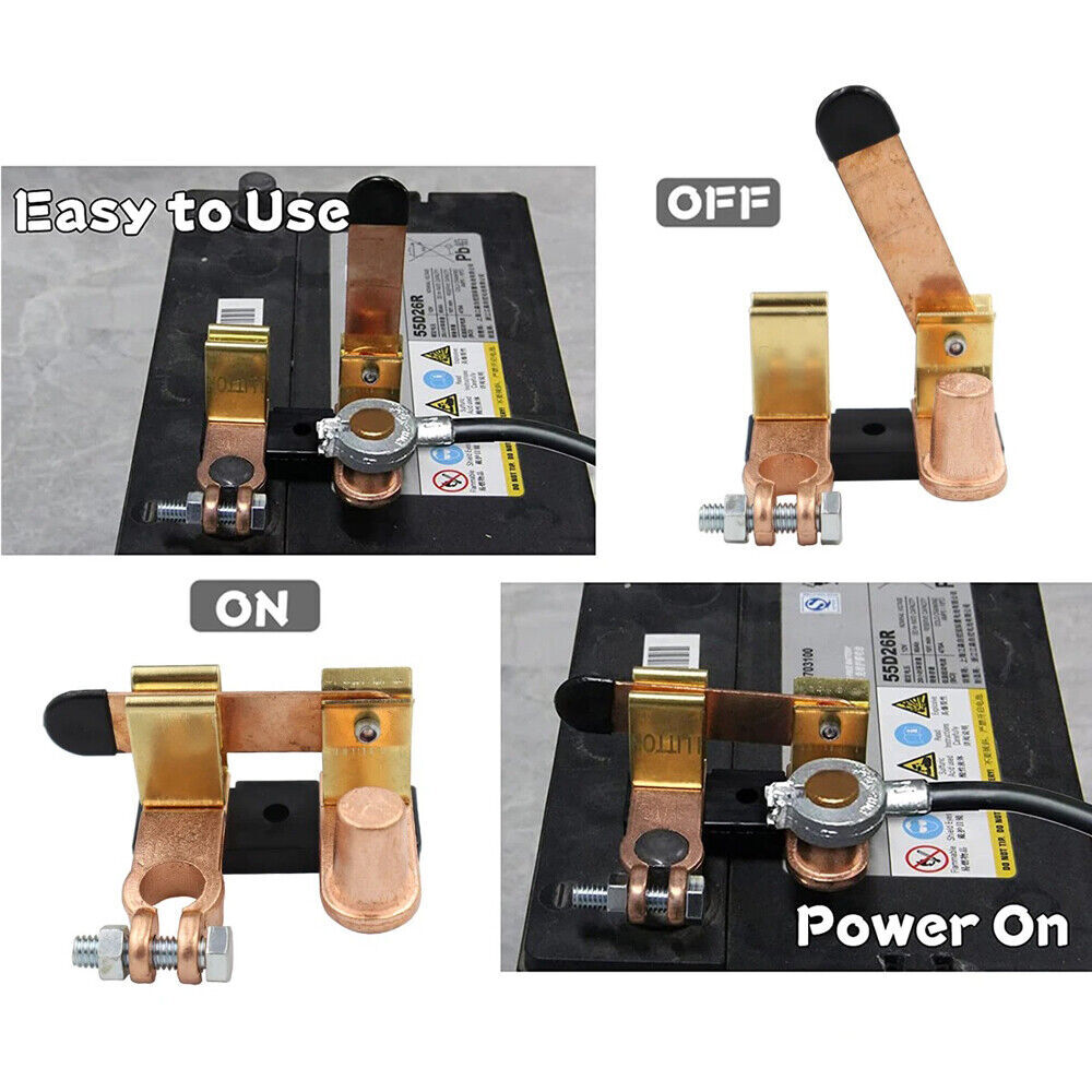 Car Battery Disconnect Knife Blade Switch Top Post Heavy Duty Shut/Cut ...