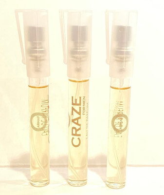 3X Armaf Craze Men Sample Vial 0.34 oz 10 ml *Eau De Parfum* Spray N ...
