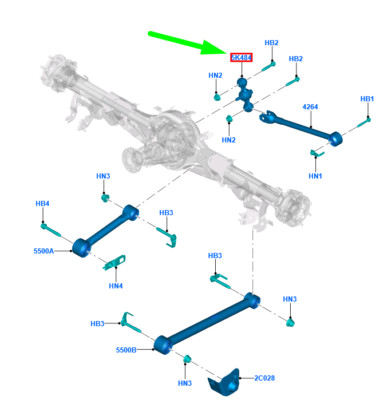 FORD RANGER T6 Rear Knuckle And Suspension Arms Linkage Link 1913461 ...