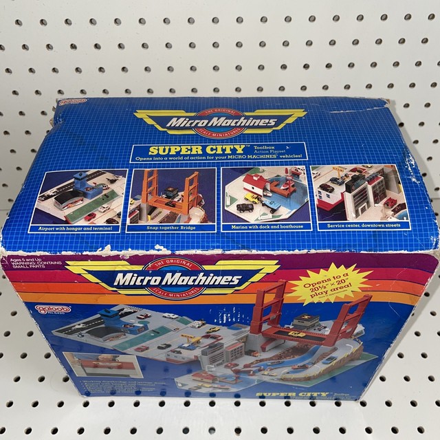 Galoob 1988 Micro Machines Super City Toolbox Playset W/box 95 Complete ...