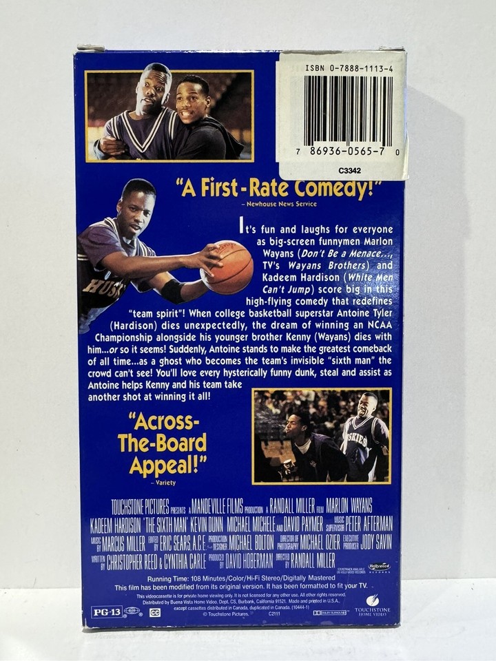 The 6th Man (VHS, 1998) Marlon Wayans , Kadeem Hardison | eBay
