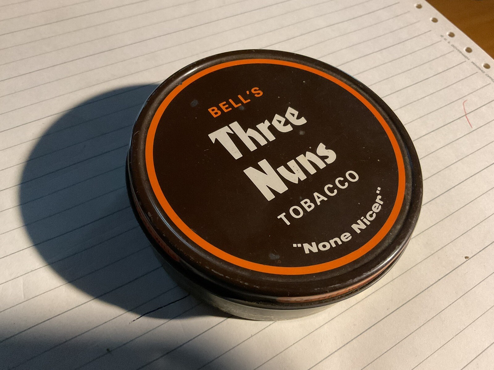 Vintage Bell’s Three Nun tobacco tin Round Used Empty | eBay